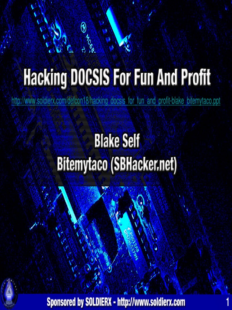 DEFCON 18 Blake Bitemytaco Hacking DOCSIS | PDF | Internet Protocols ...