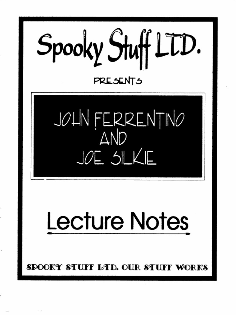 Spooky Stuff Lecture Notes 1 | PDF | Balloon | Knot