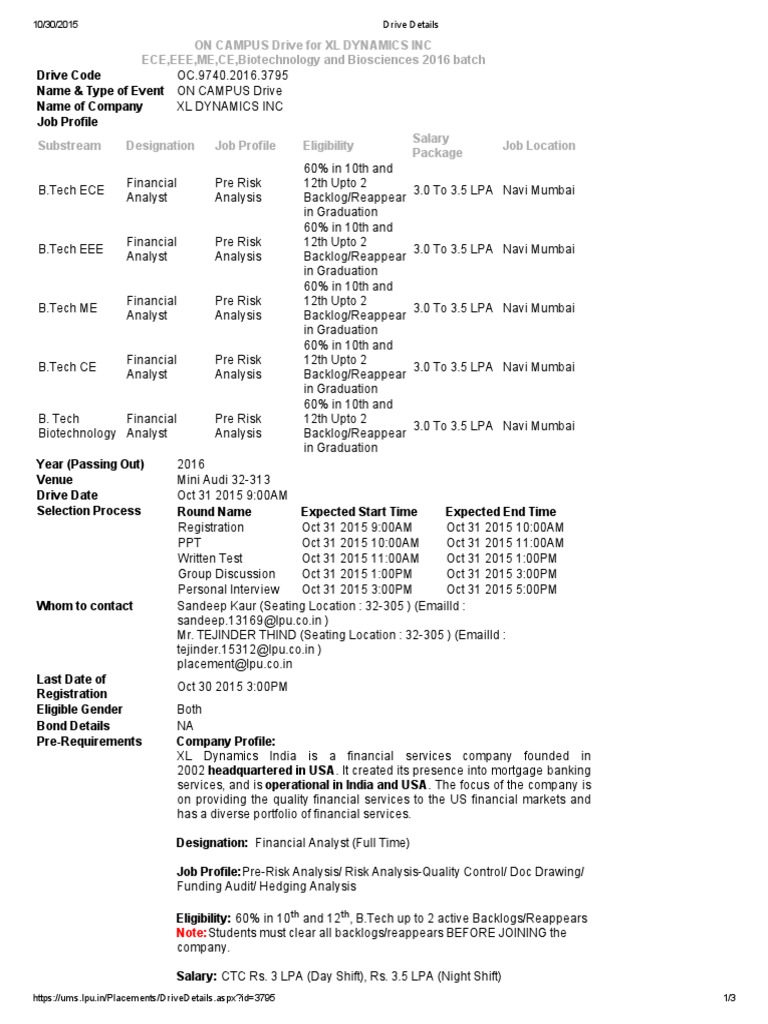 XL Dynamics | PDF | Financial Services | Service Industries