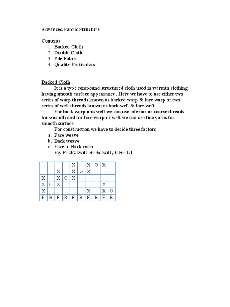 Advanced Fabric Structure PDF | PDF | Textiles | Weaving