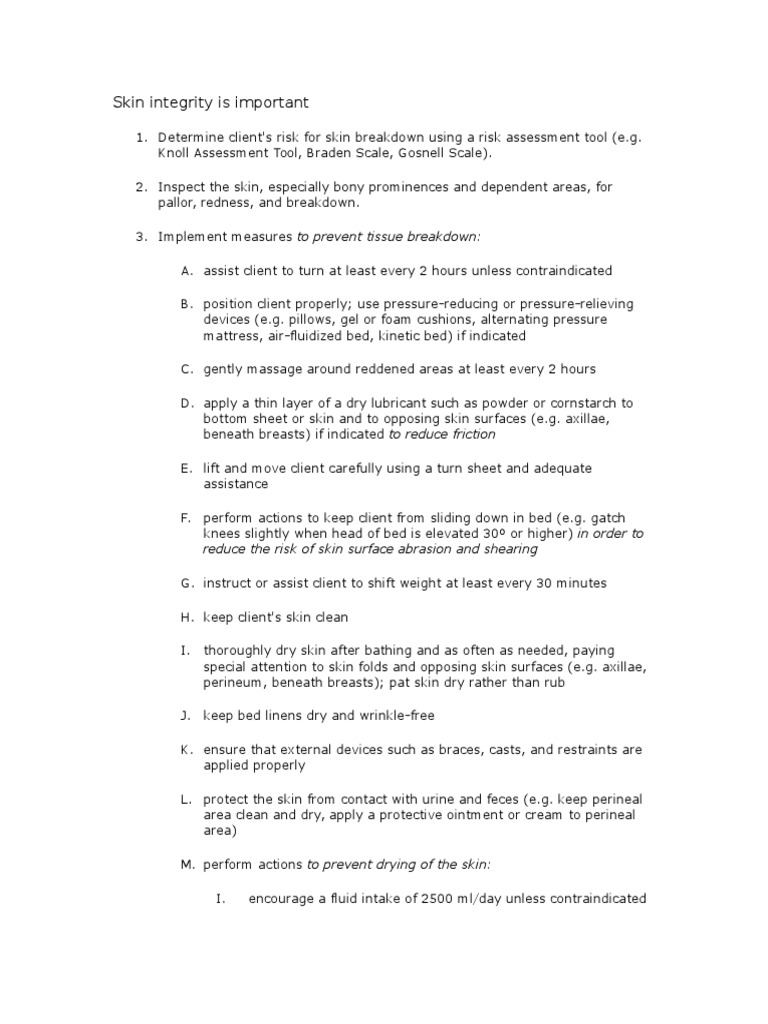 Skin Integrity | PDF | Finance & Money Management | Social Science
