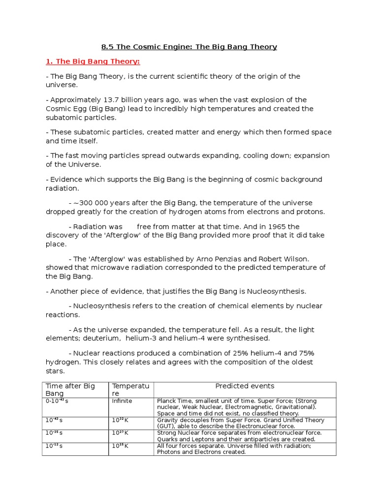 Physics - The Big Bang Theory | PDF | Big Bang | Universe