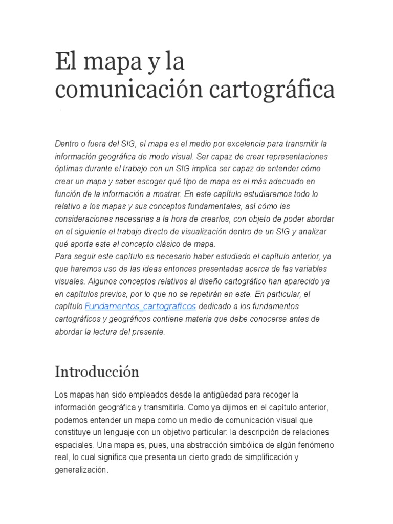 El Mapa y La Comunicación Cartográfica | PDF | Mapa | Sistema de ...