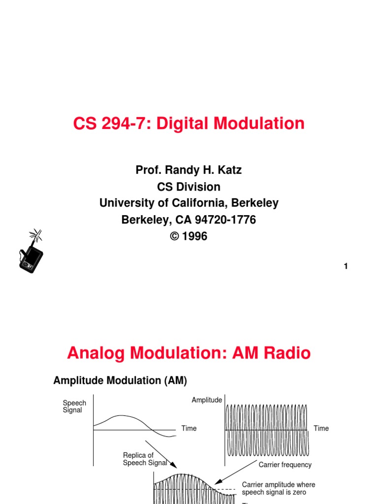CS 294-7: Digital Modulation | PDF | Modulation | Broadcast Engineering