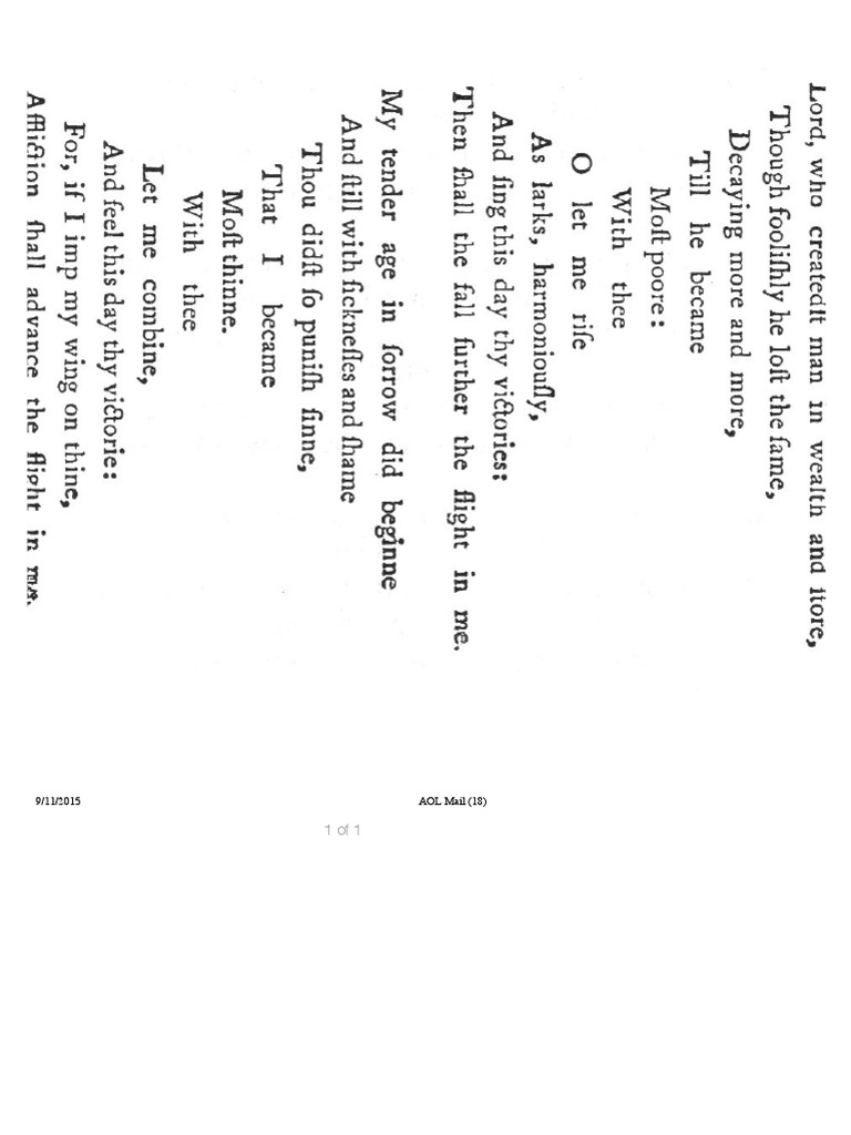 George Herbert Easter Wings 1633 | PDF