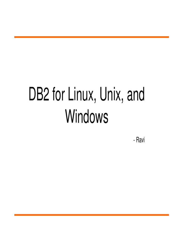 DB2 For Linux and Windows | PDF | Ibm Db2 | Linux