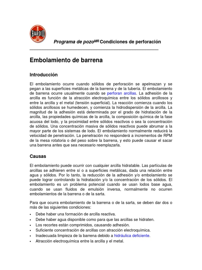 Bit Balling | PDF | Adhesión | Agua