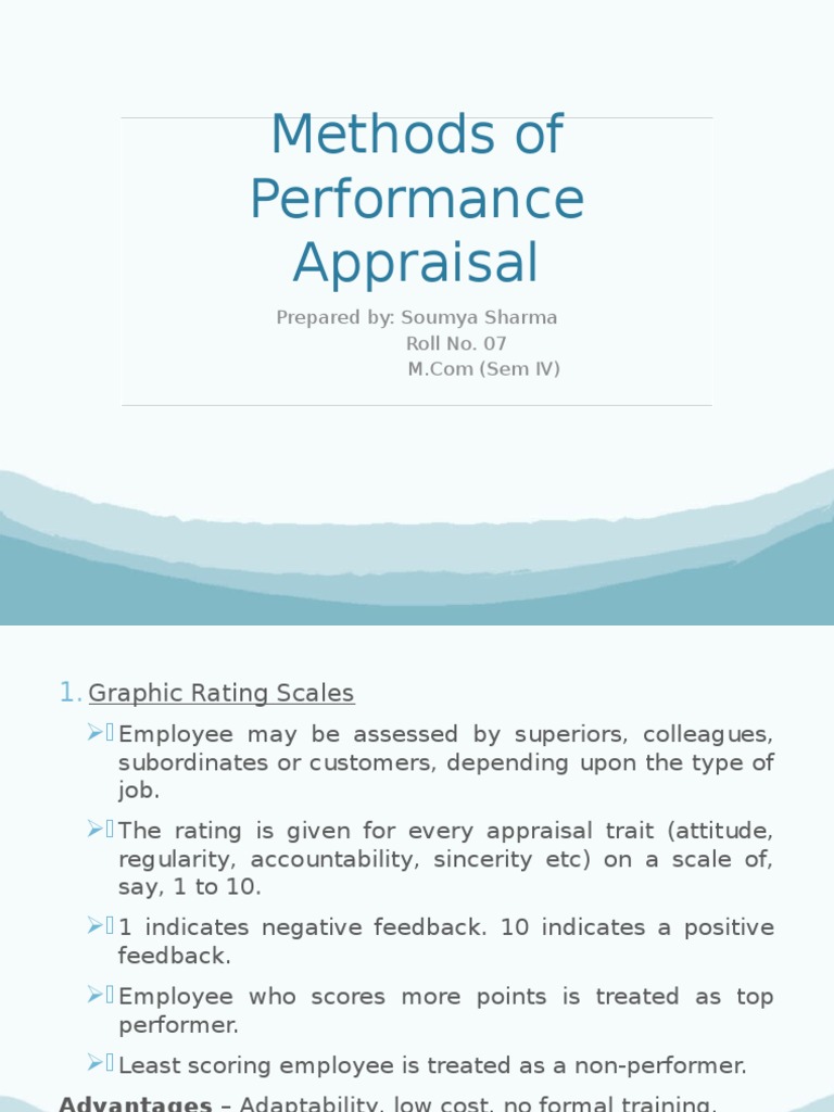 Methods of Performance Appraisal | Performance Appraisal | Behavioural ...