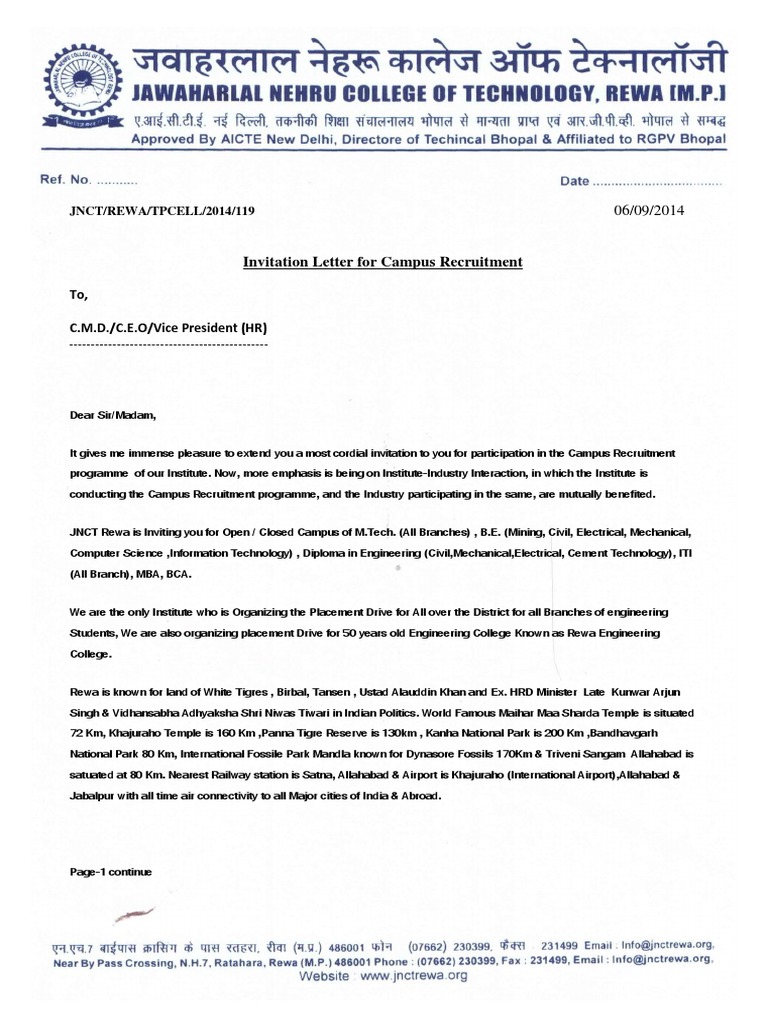 Invitation Letter 2 | PDF | Science And Technology | Engineering