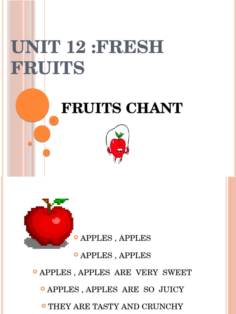 Fruit Chant for Kids | PDF | Home & Garden