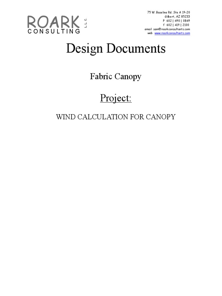 Wind Calculation For Canopy | PDF | Structural Steel | Economic Sectors