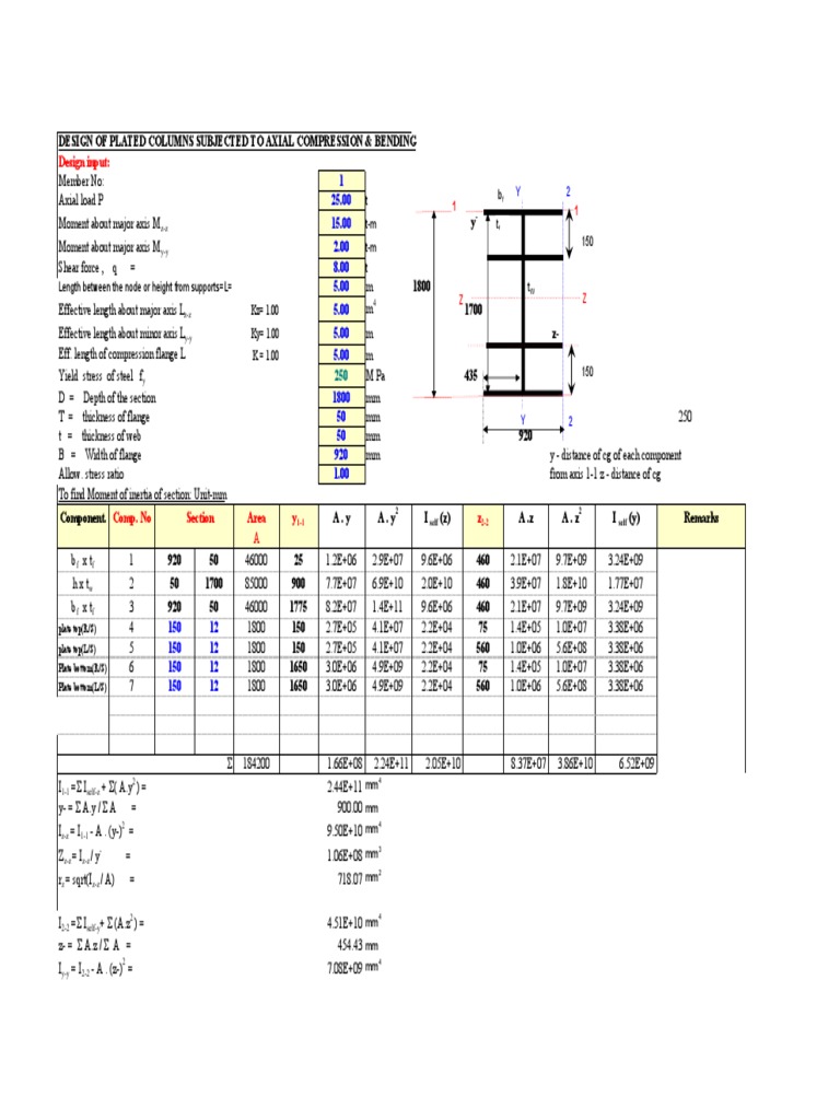 Design of Builtup Section | PDF | Bending | Chemical Product Engineering