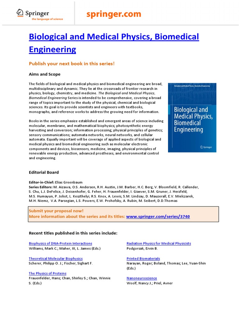 Biological and Medical Physics, Biomedical Engineering: Publish Your ...