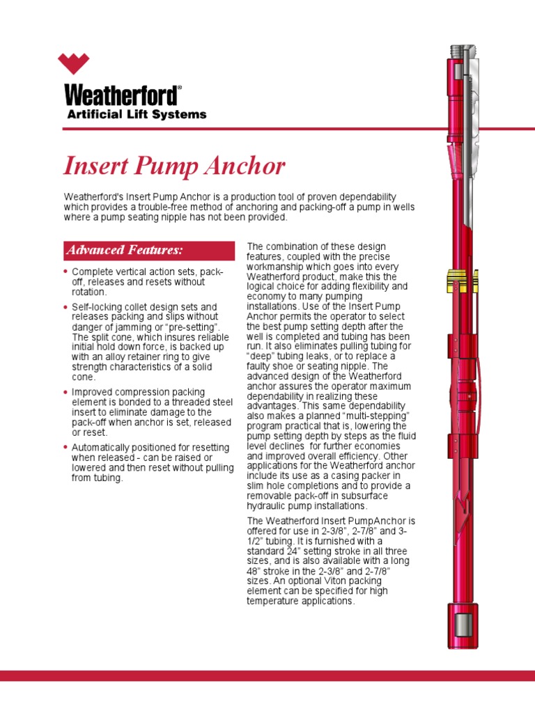 Insert Pump Anchor | PDF | Technology & Engineering