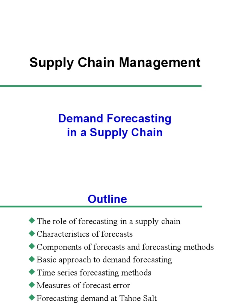 8.Demand Forecasting in a Supply Chain | Forecasting | Seasonality