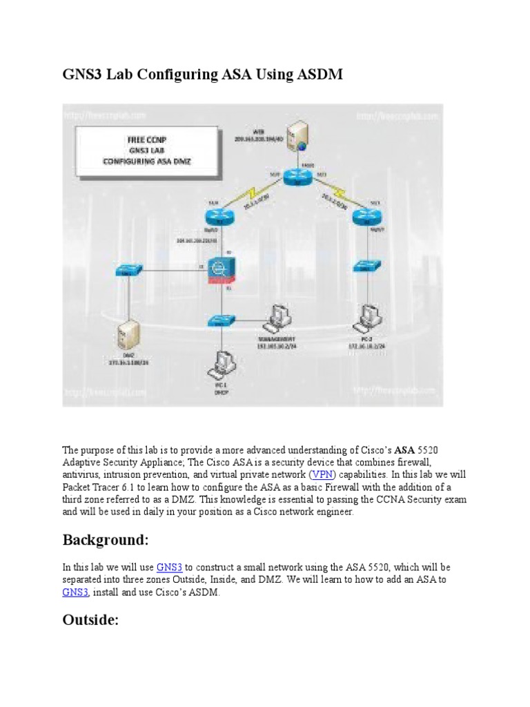 Configuring Advanced ASA Functionality with GNS3: Firewalls, DMZ, and ...