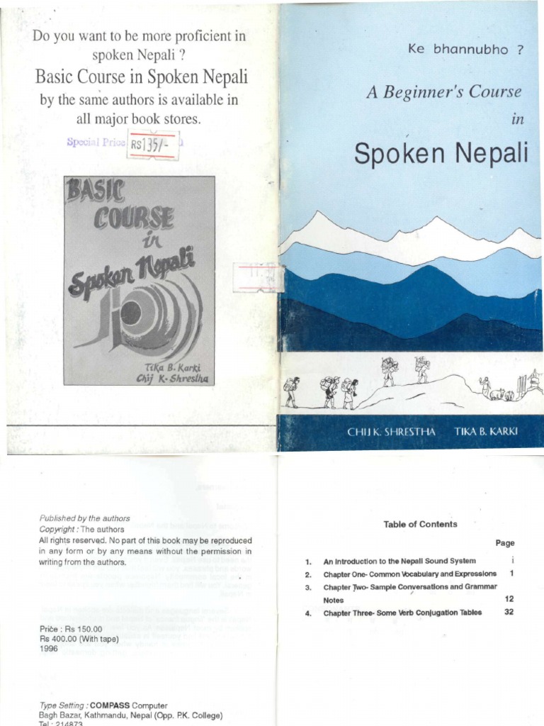 A Beginners Course in Spoken Nepali | PDF