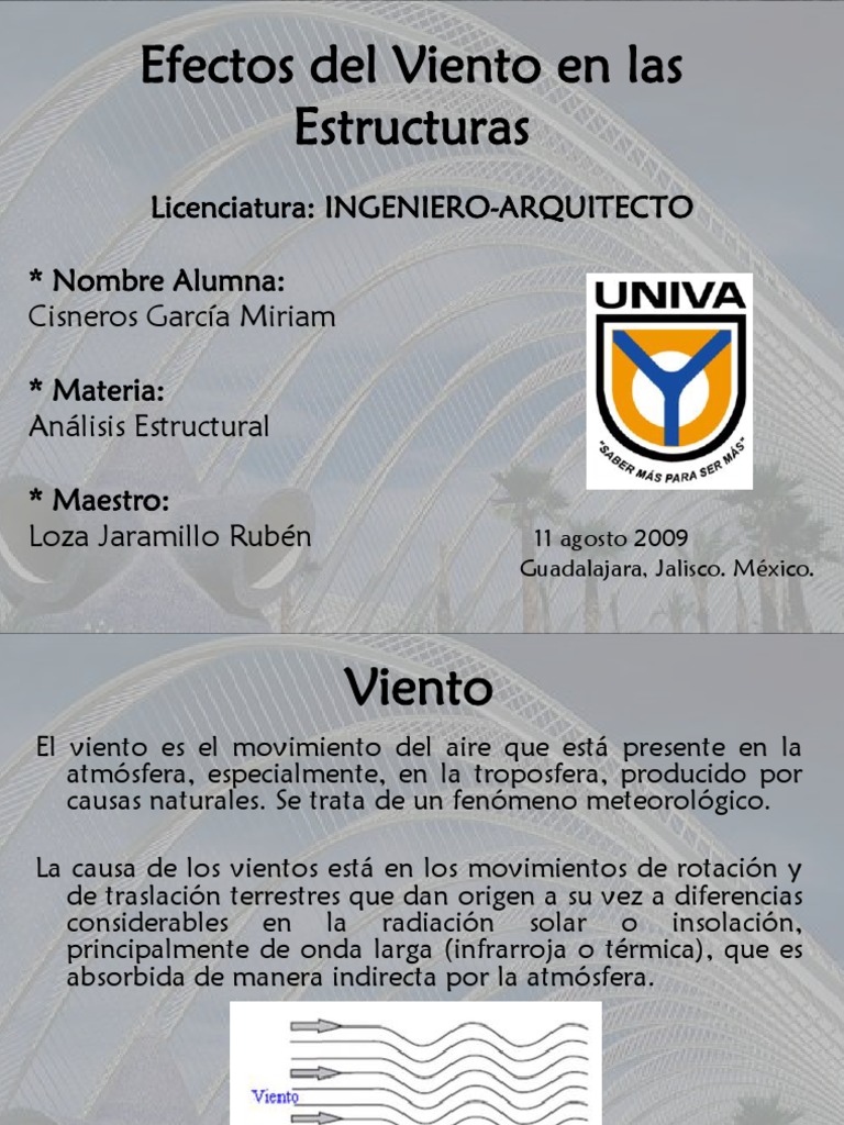 Efectos Del Viento en Las Estructuras | PDF | Velocidad del viento ...