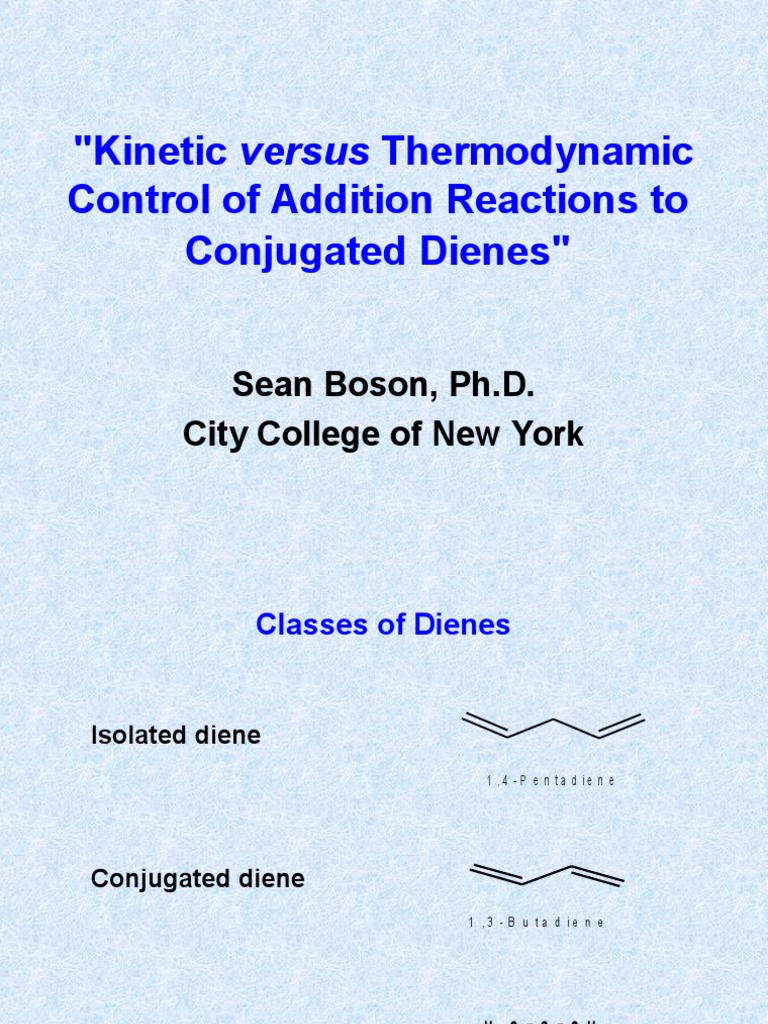 Kinetic Vs Thermodynamic Control | Chemical Reactions | Applied And ...