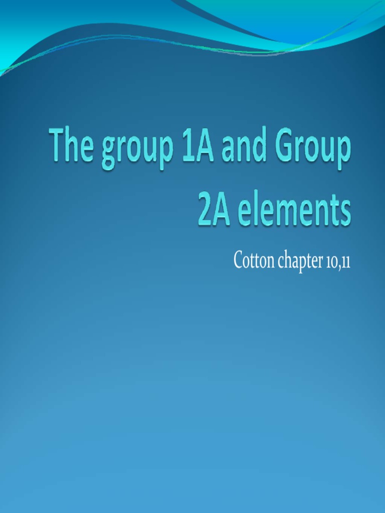 the group 1a and group 2a elements.pdf | Lithium | Hydroxide