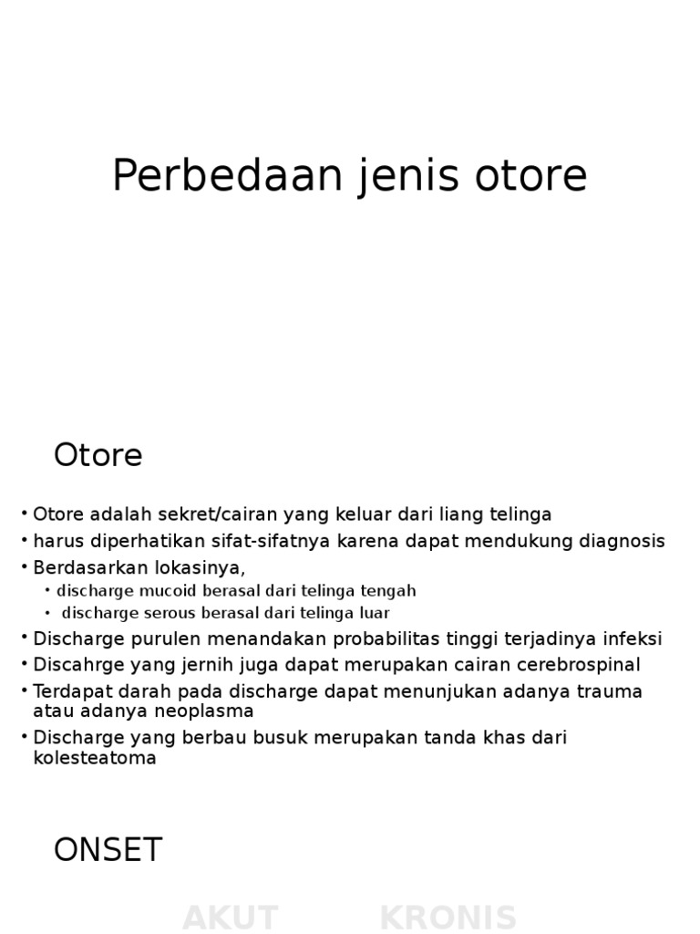 Perbedaan Jenis Otore | PDF