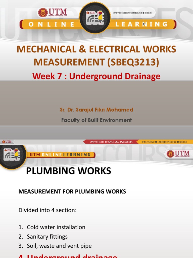 7 Underground Drainage Measurement | PDF | Drainage | Storm Drain