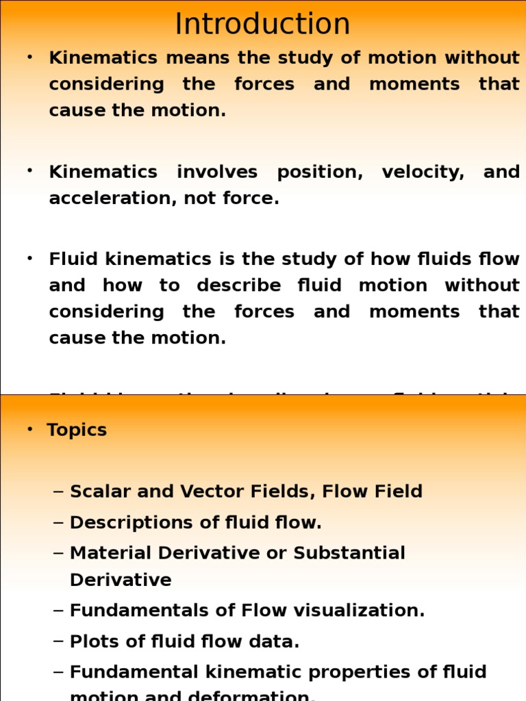 Fluid Kinematics | PDF | Kinematics | Continuum Mechanics Fluid Kinematics | PDF | Kinematics | Continuum Mechanics