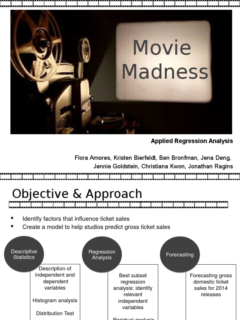Movie Sales Analysis | PDF | Regression Analysis | Correlation And ...