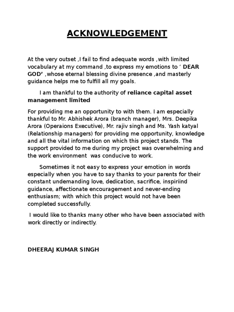 Reliance Trends Summer Internship Report | PDF | Mutual Funds | Investing