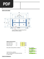 Column Design With Base Plate and Stiffeners PDF | PDF | Screw | Column
