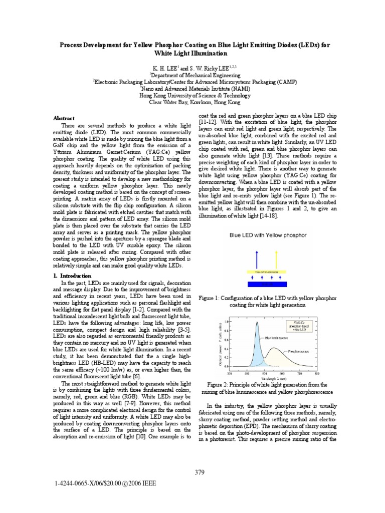Yellow Phosphor Coating for LEDs | PDF | Light Emitting Diode ...