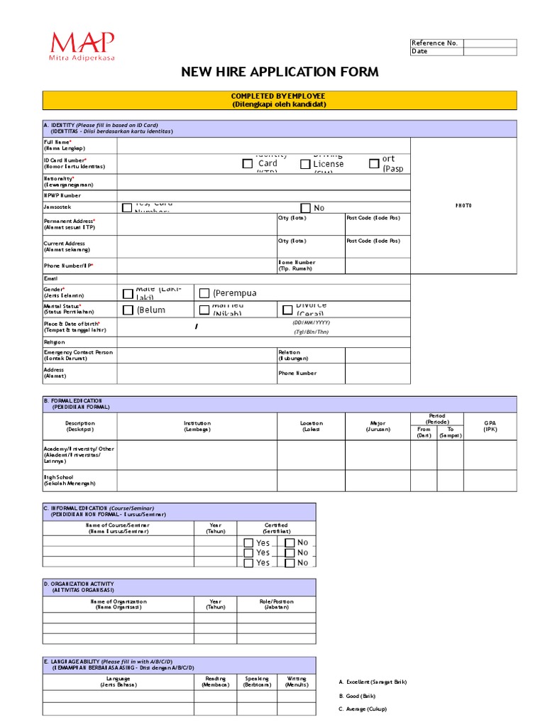New App. Form Bilingual | PDF | Law | Wellness