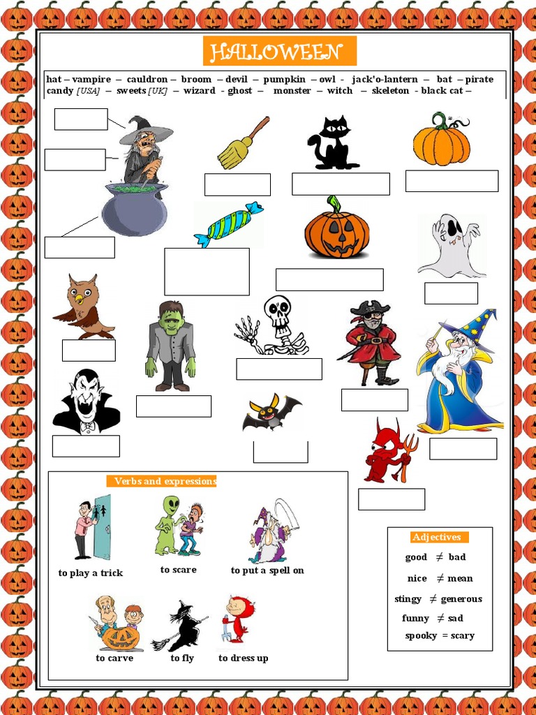 Halloween Pictionary | PDF | Autumn Festivals | Halloween