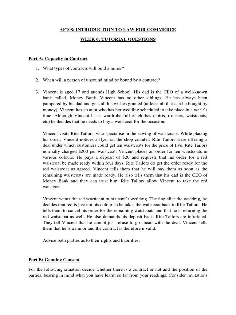 Week 6 Tutorial Questions | PDF