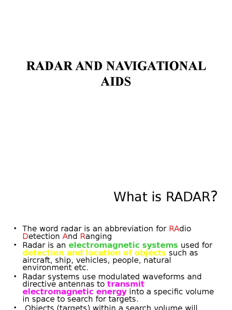 Radar Introduction | PDF | Radar | Microwave Technology
