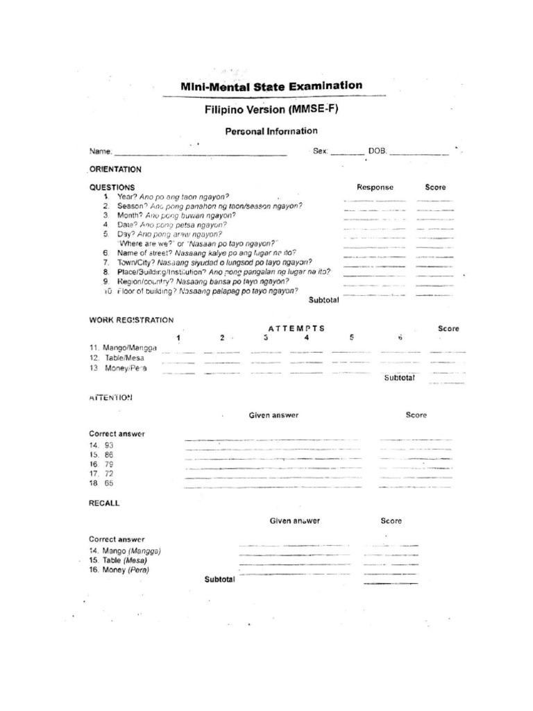 MMSE | PDF