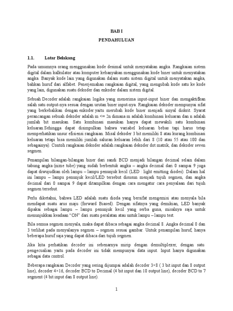 Makalah Decoder Dengan IC | PDF