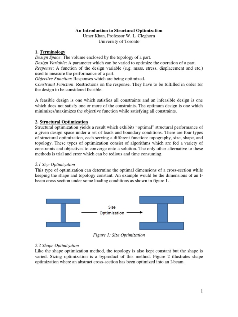 An Introduction To Structural Optimization | PDF | Mathematical Optimization | Density