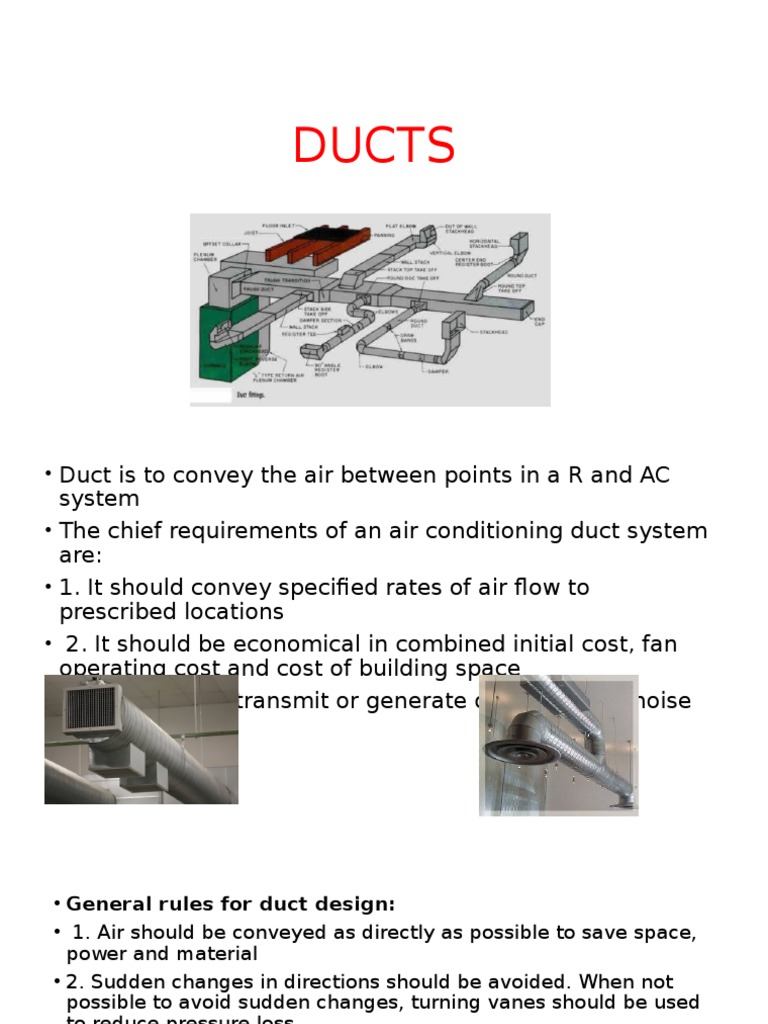 Ducts Design For Air Condidtioning | PDF | Fluid Dynamics | Duct (Flow)