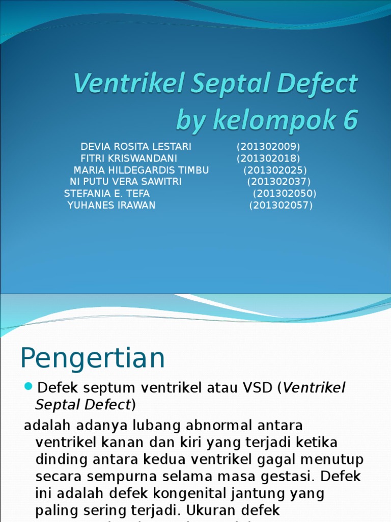 Ventrikel Septal Defect | PDF