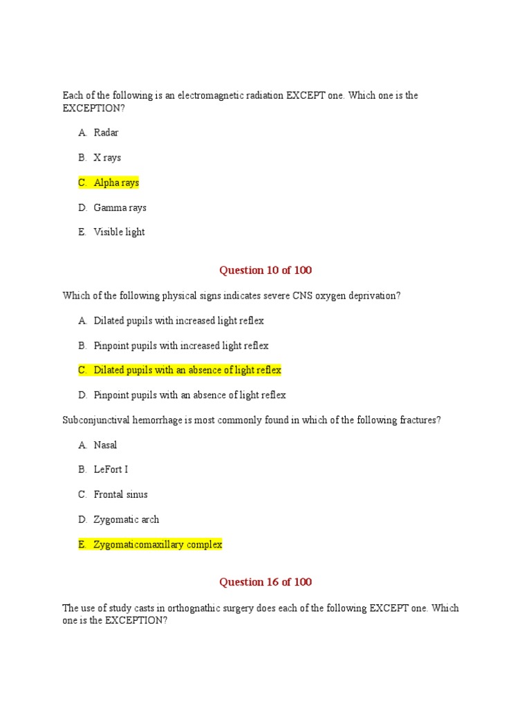 NBDE Part II Questions Recalled | PDF | Medical Specialties | Wellness