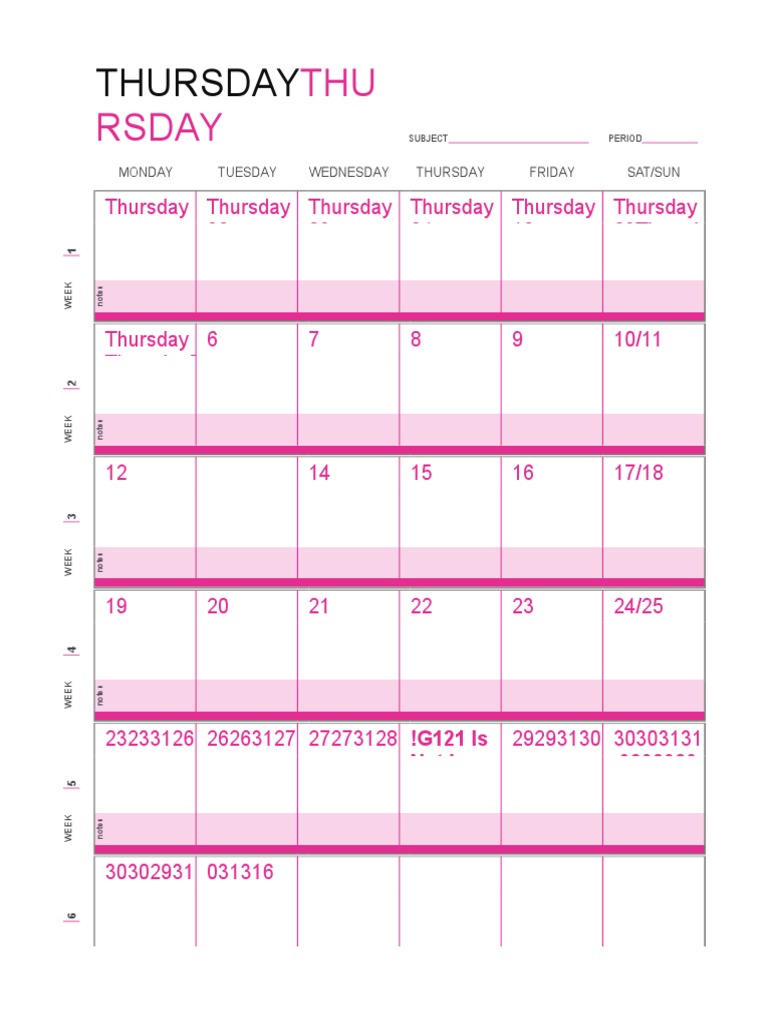 Thursday Schedule Overview | PDF