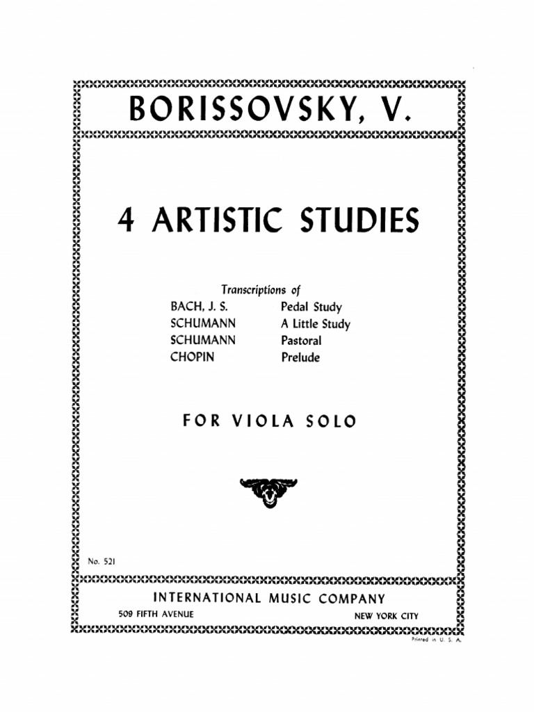 Borisovsky 4 Artistic Studies Va | PDF