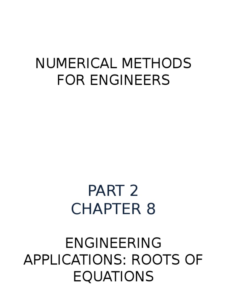 Engineering Applications of Numerical Methods | PDF