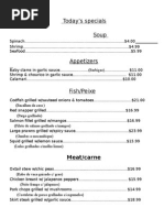 Mozambik Restaurant Menu & Prices | PDF | Curry | Steak