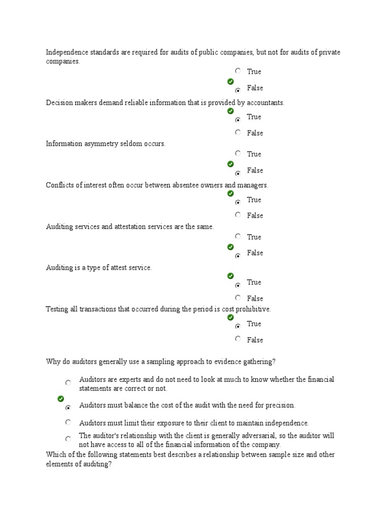 Test 1 7dd | PDF | Financial Audit | Financial Statement