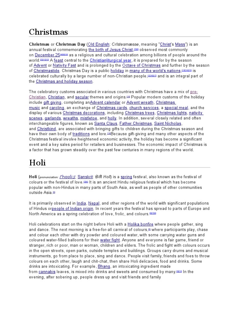Christmas Christmas Or Christmas Day Pdf Christmas Religious