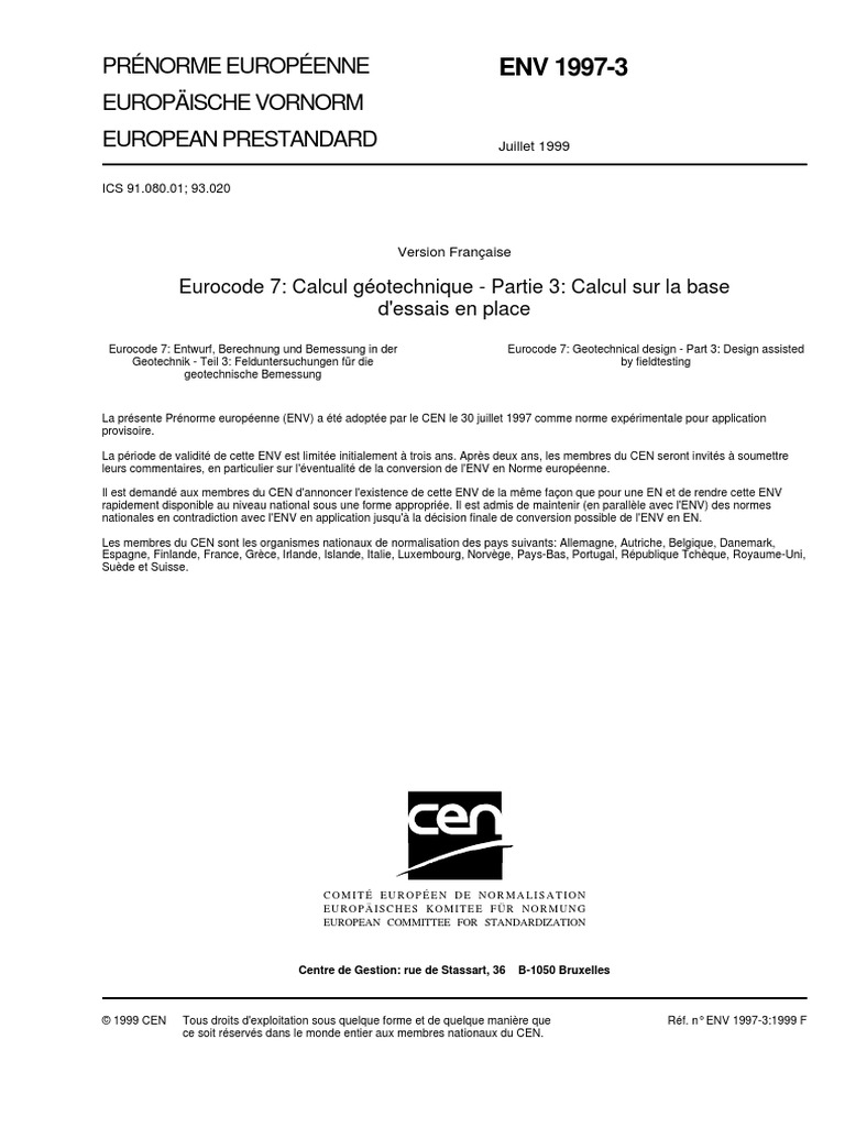 Eurocod 7 Essais in Situ | PDF