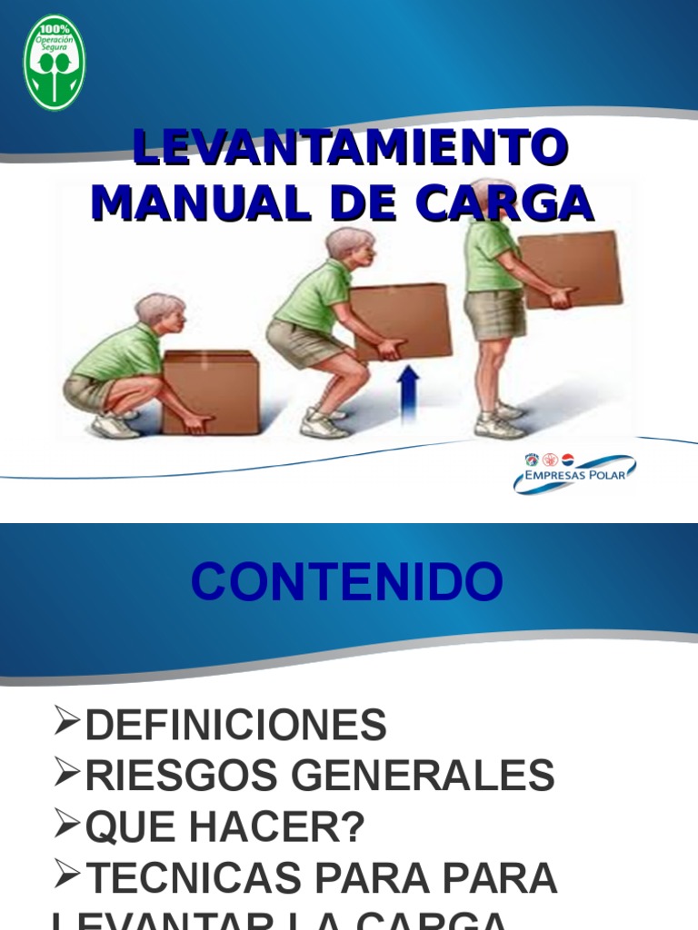 Levantamiento Manual de Carga | PDF | Factores humanos y ergonomía | Naturaleza