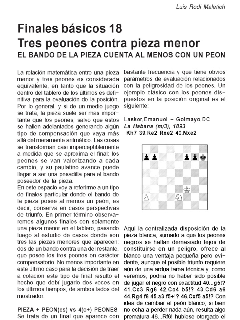 Estrategias de Finales de Ajedrez | PDF | Teoría del ajedrez | Ajedrez